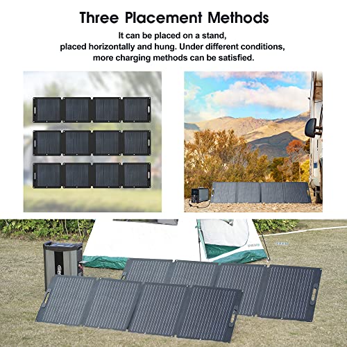 Portable monocrystalline Silicon Solar Panel, Black Appearance, high Light Transmittance, 200W, can be Connected in Series or in Parallel, Multiple Charging Modes(for SKA100/SKA1500/SKA2500)