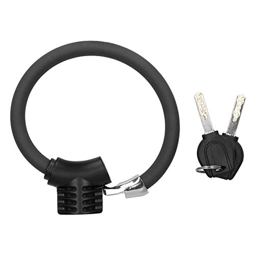 Vakitar Mini Lock AntiTheft Bike Cable Lock Reflective Zinc Alloy (Frosted Black)