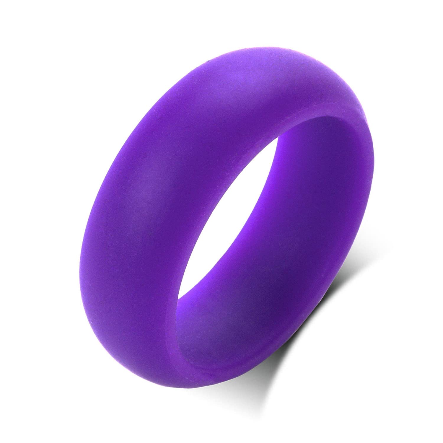 YUNGELX Custom Inside Her King & His Queen Silicone Couple Matching Ring Set for Him Her 8MM Black & Pink Breathable Silicone Rubber Dome Rings Comfort Fit Wedding Band for Girlfriend Boyfriend