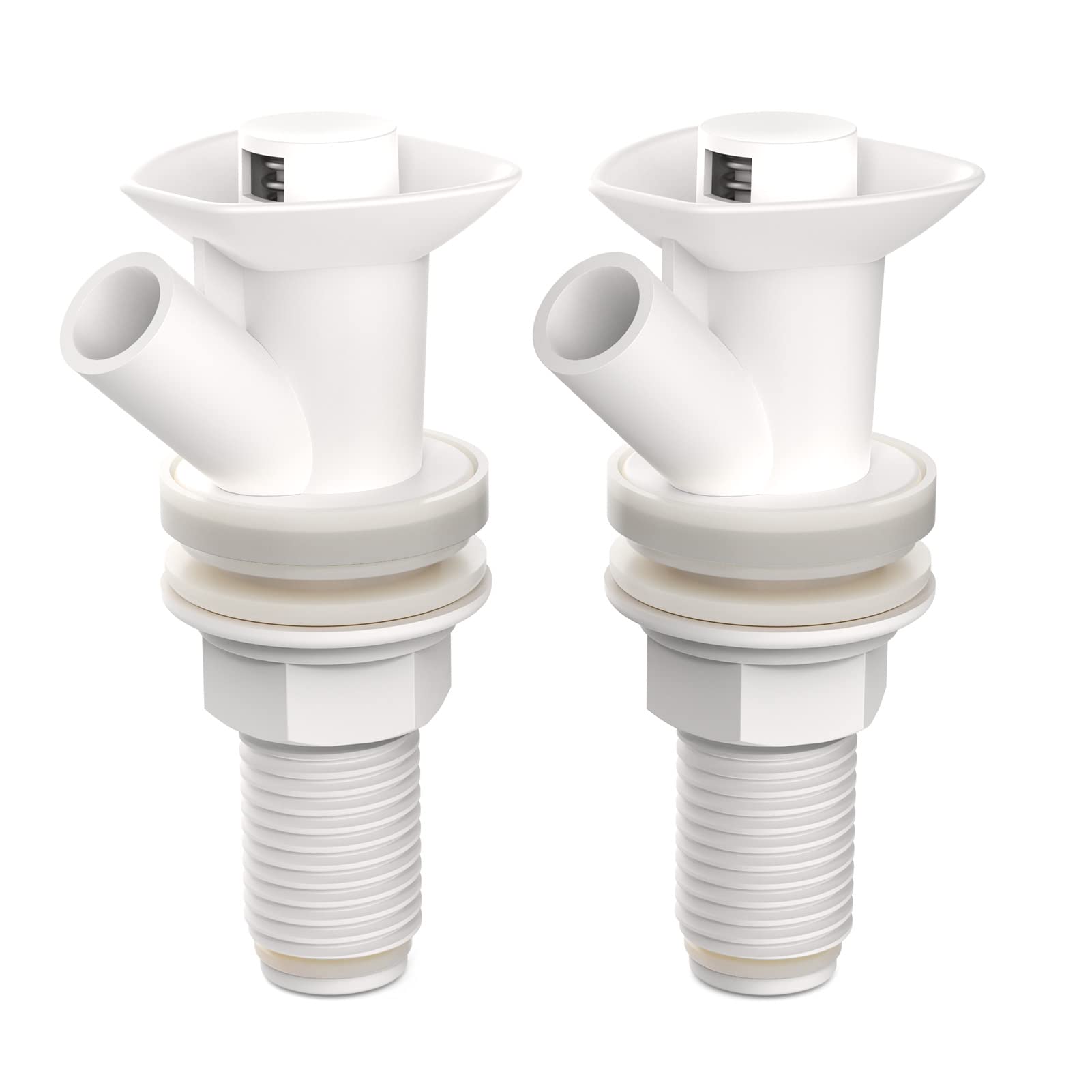 ZAITOE Water Cooler Spigot for Rubbermaid Gott Cooler Valve, Push-Button Plastic Cooler Faucet with Seal Ring, Water Juices Beverages Dispenser Replacement Spigot (Pack of 2)