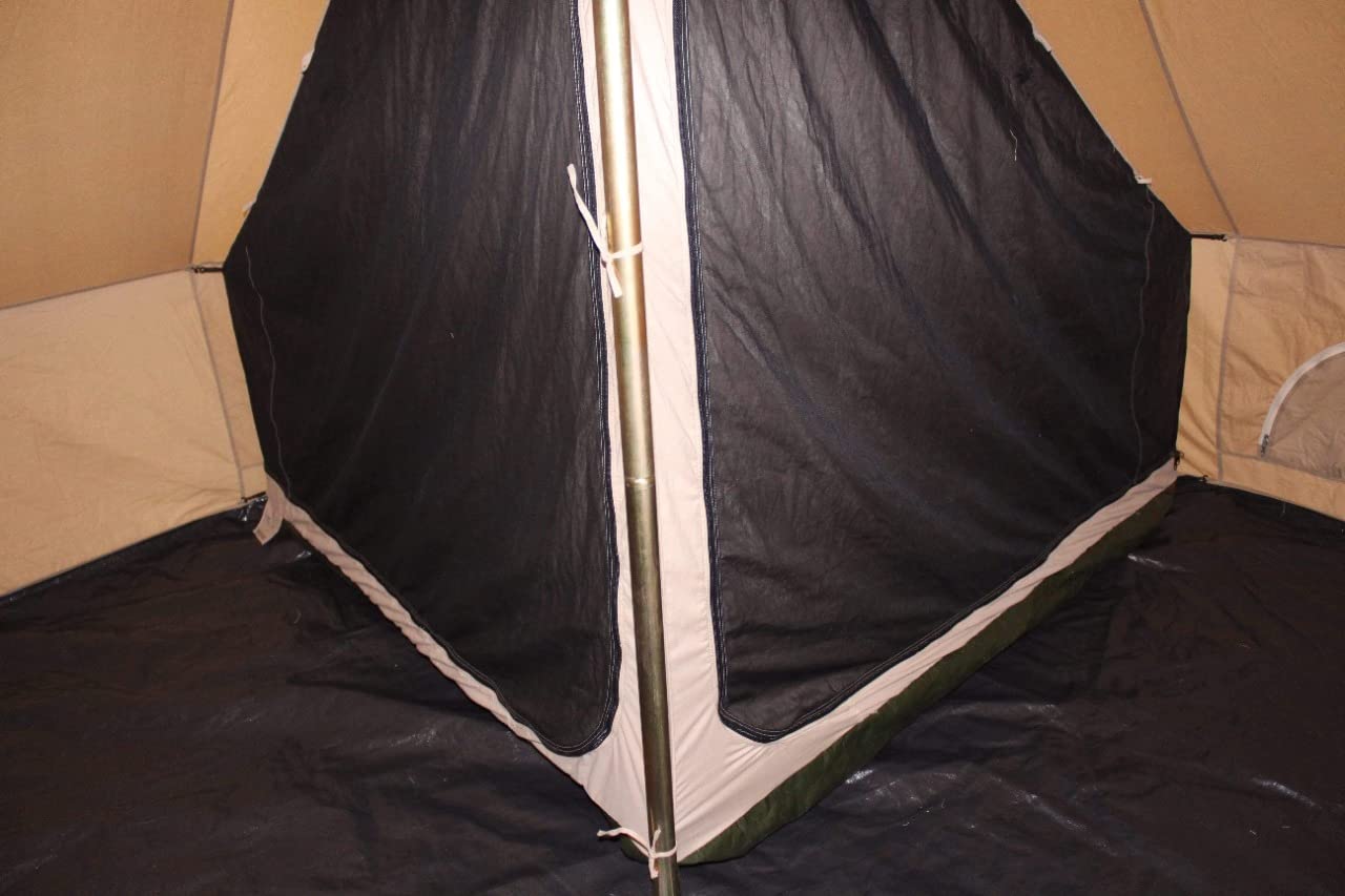 WHITEDUCK Inner Tents for Canvas Bell Tent, Half 1/2 & Quarter ¼ Inner Tents, Tent Accessories, Inner Rooms, Separate Compartment (3M, 4M, 5M, 6M) (Quarter Inner 4M, Avalon Tent)