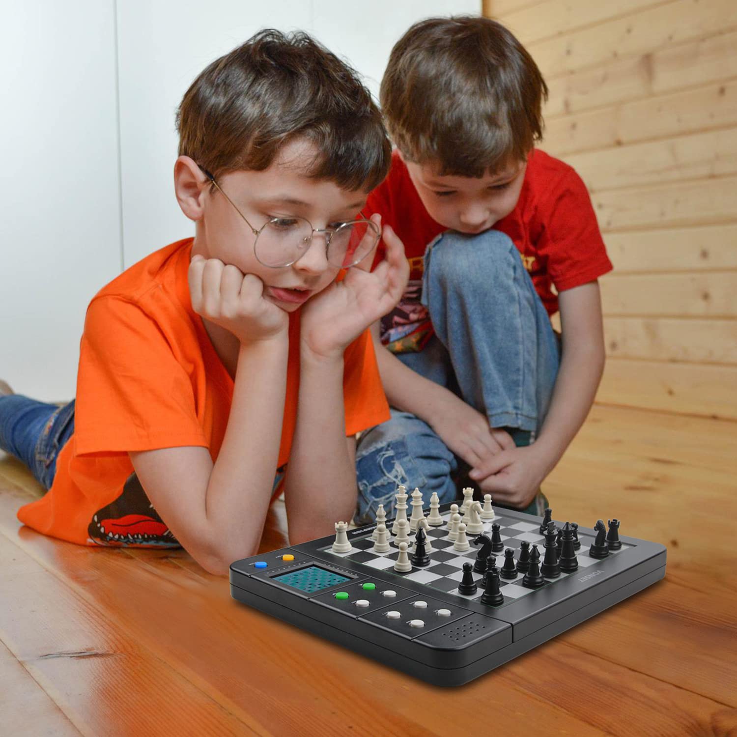Vonset Electronic Chess Board M620 Magnetic Chess Set Chess Computer Intelligent Chessboard Electronic Chess Sets for Adults & Kids Travel Chess Game for Beginners Gift