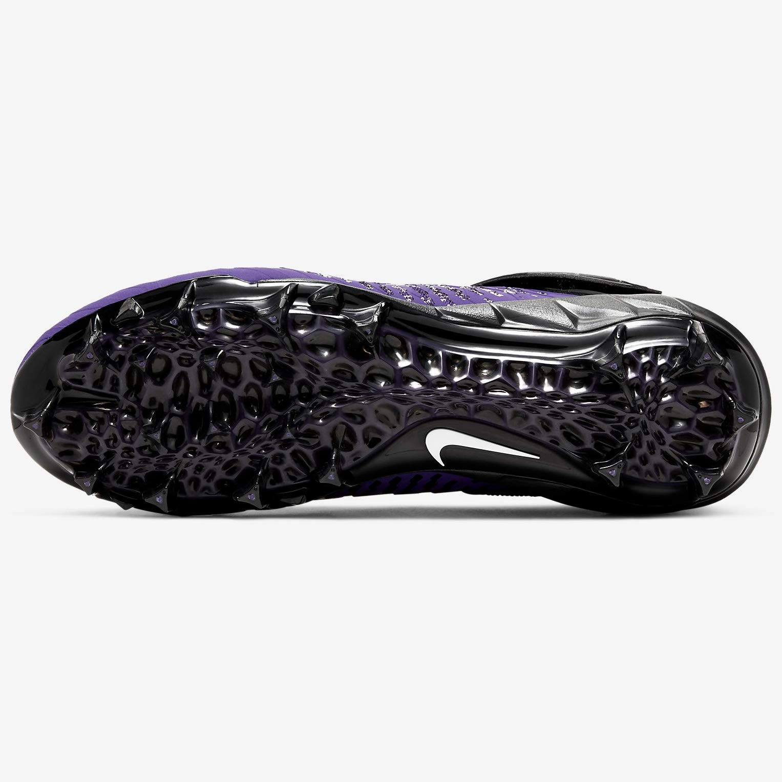 Nike Men's Alpha Menace Pro 2 Mid Football Cleats (Court Purple/White-Black, Numeric_15)
