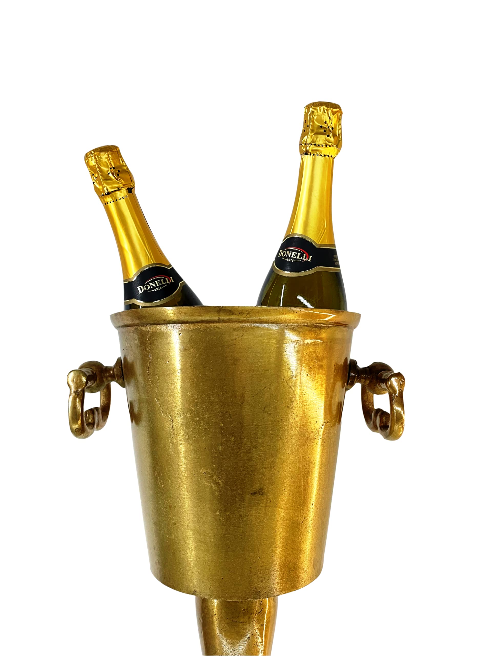 Treasure Art Floor Standing Rustic Champagne Bucket Distressed Look Wine Cooler Ice Gift Antique