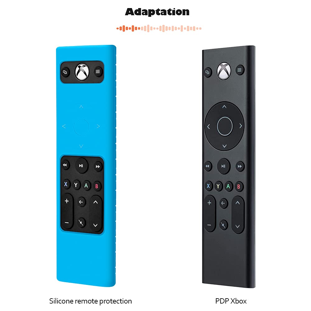 Silicone Protective Case for PDP Gaming Multipurpose Media Remote Control: Xbox Series X|S/Xbox One/Xbox, PDP Xbox One Anti-Slip and Anti-Drop Remote Control Protective Cover (Glow Blue)