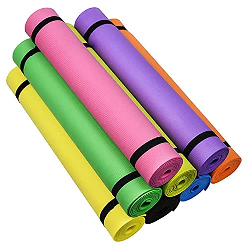 Superjiuex Durable Yoga Mat 4mm Single-sided Embossing Fitness Yoga Mat Environmental Protection Floor Mat Dance Mat