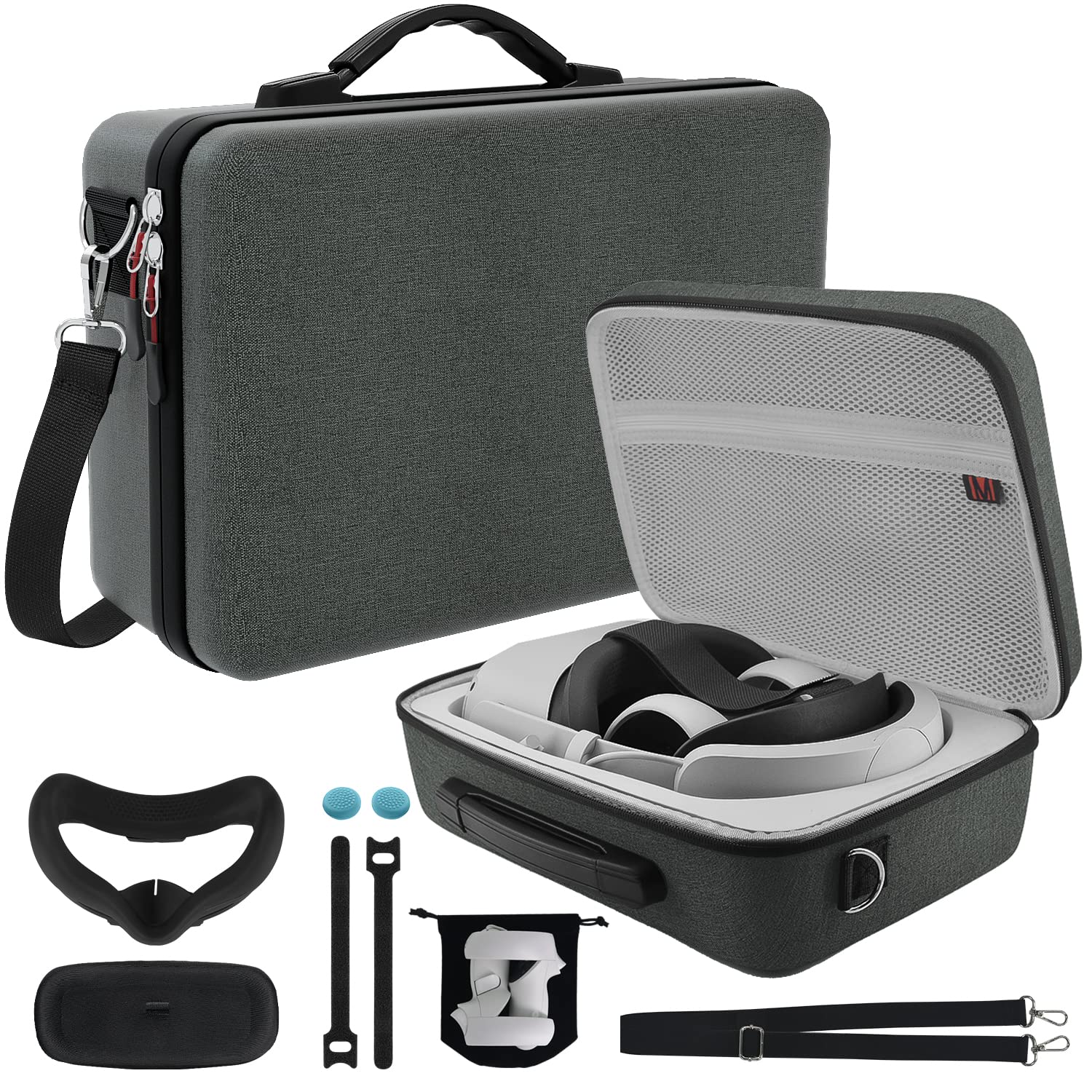 VORI Hard Carrying Case for Quest 2 All-in-One VR Gaming Headset - 2 Pack