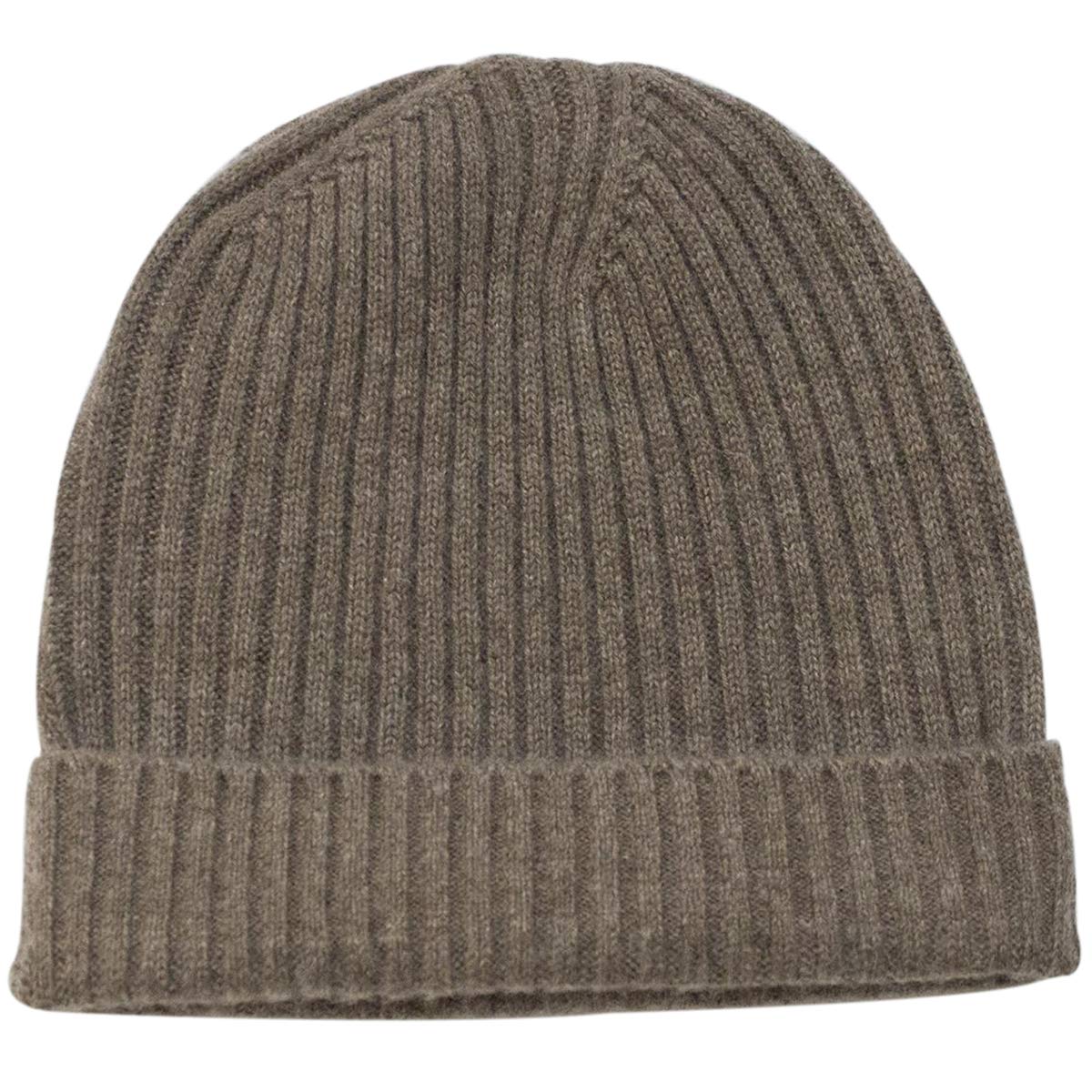 Pure 100% Cashmere Beanie for Men, Warm Soft Mens Cashmere Hat in a Gift Box Black