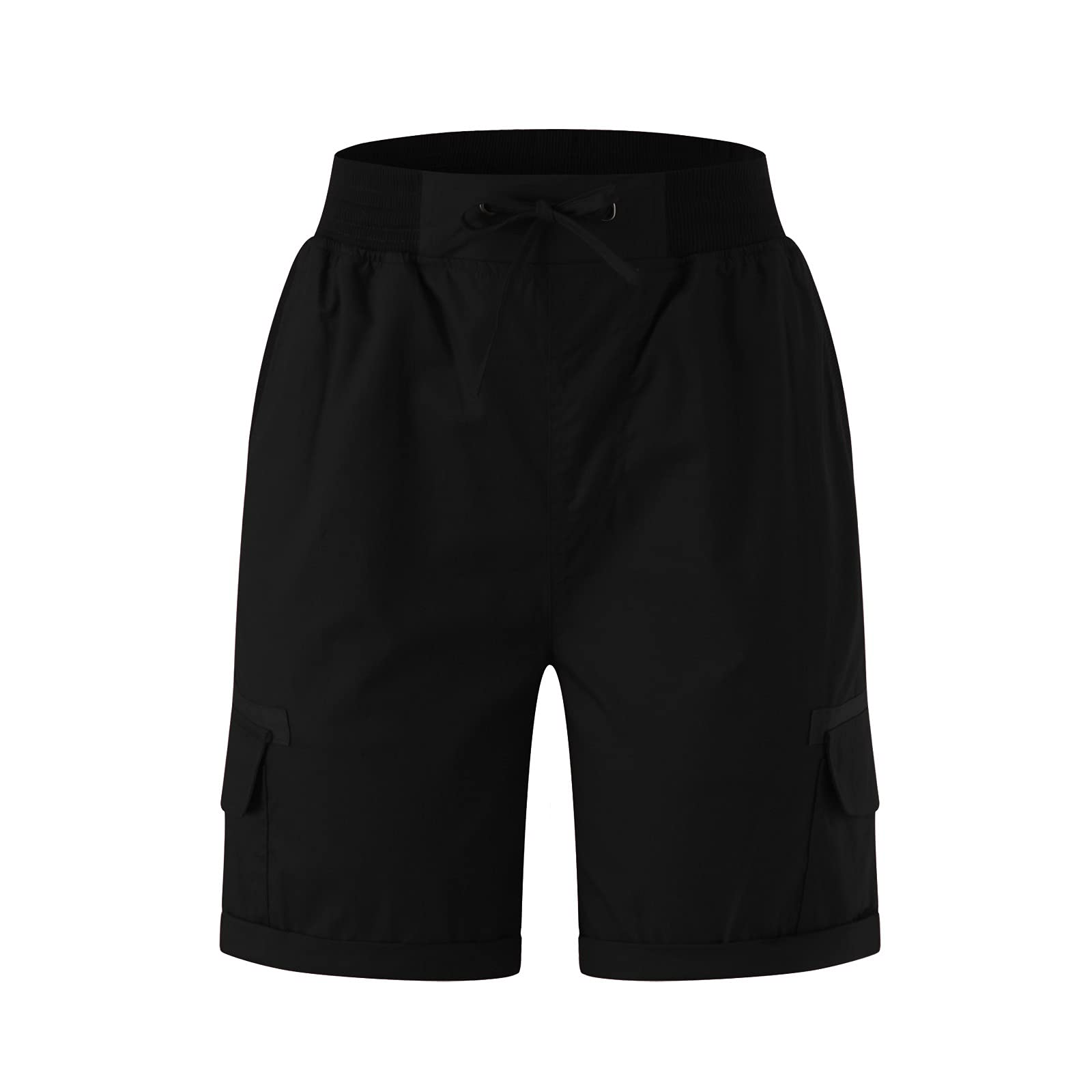 Women Cargo Shorts Summer Loose Hiking Bermuda Shorts with Pockets Womens Cut Off Jean Shorts