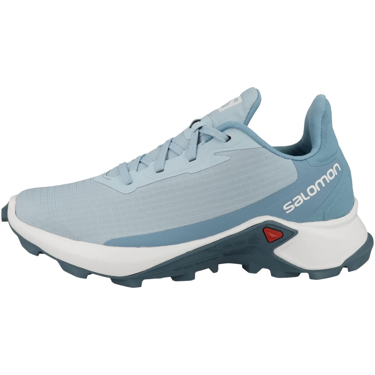 Salomon ALPHACROSS 3 Trail Running Shoes for Women, Crystal Blue/White/Delphinium Blue, 8.5