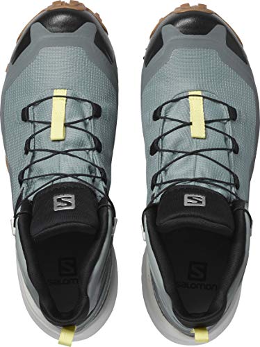 Salomon Cross MID Gore-TEX Hiking Boots for Women, Lead/Stormy Weather/Charlock, 10