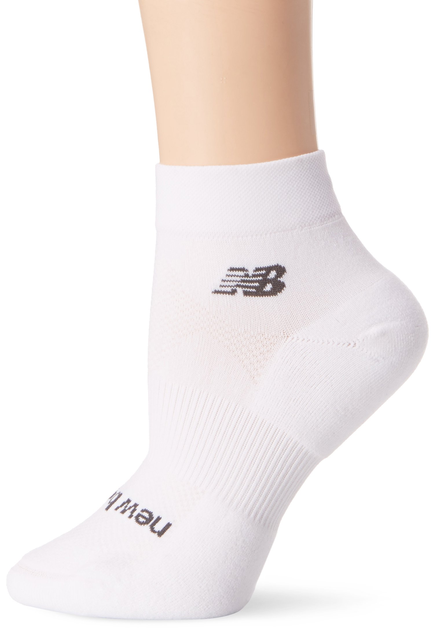 New Balance Unisex 1 Pack Technical Elite Nbx Olefin Quarter Socks, Small, White