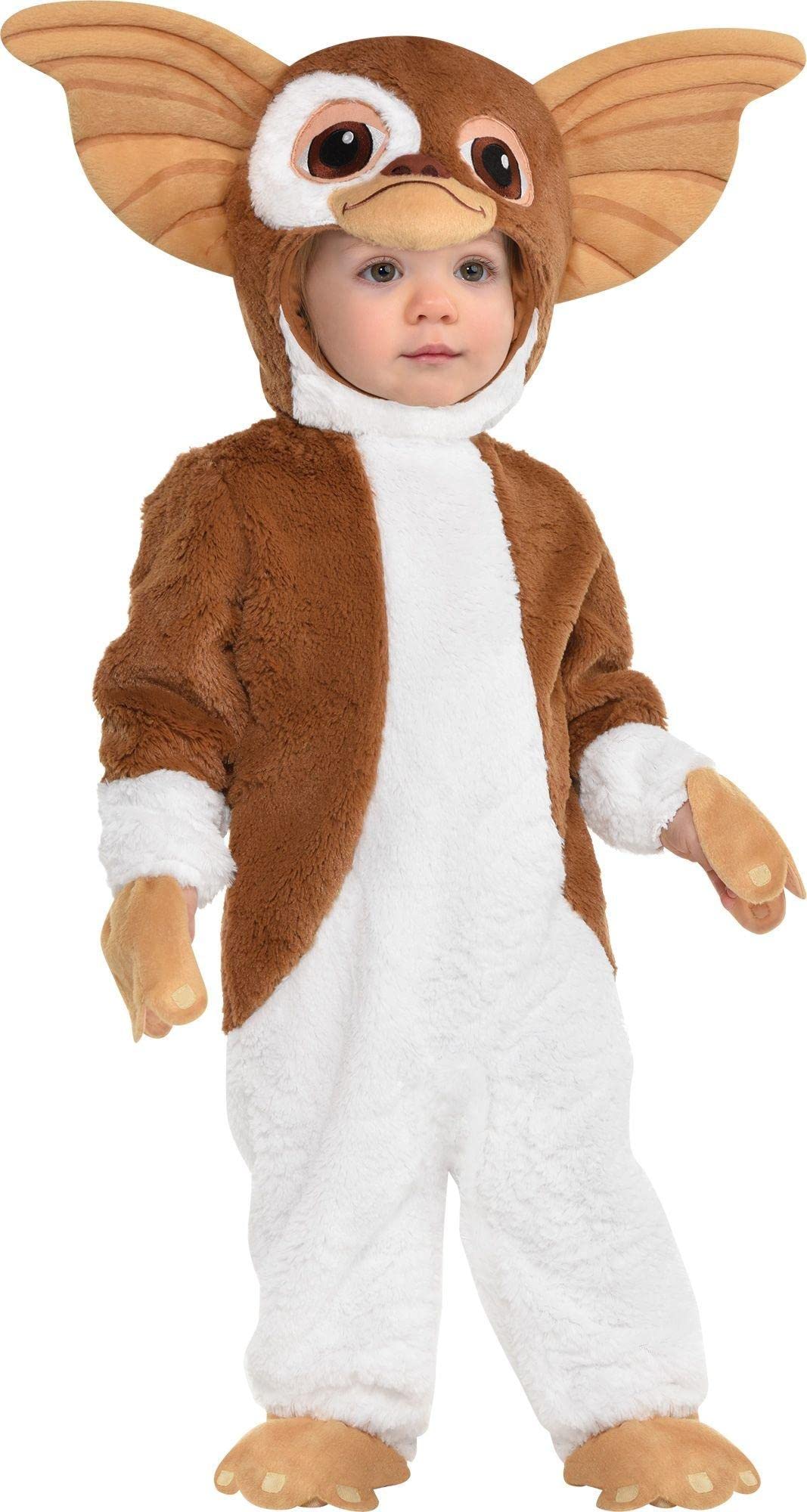 Party City Gizmo Halloween Costume for Babies, Gremlins Movie, 12-24 Months, includes Jumpsuit and Headpiece Multicolor