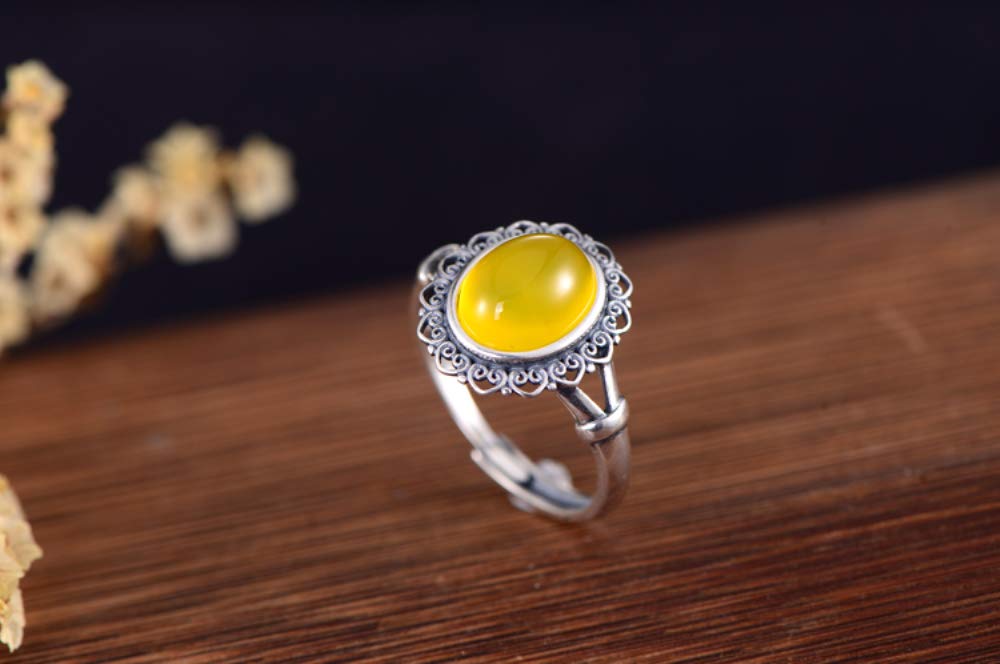 Ring Blank (8x10mm Oval Blank) Adjustable Thai Sterling Silver Ring Base Oval Cabochon Ring Setting R781B