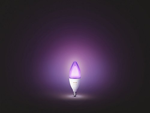Philips Hue 40W B39 White and Color Ambiance LED Smart Candle-Shaped Bulb - Pack of 1 - E12, Indoor