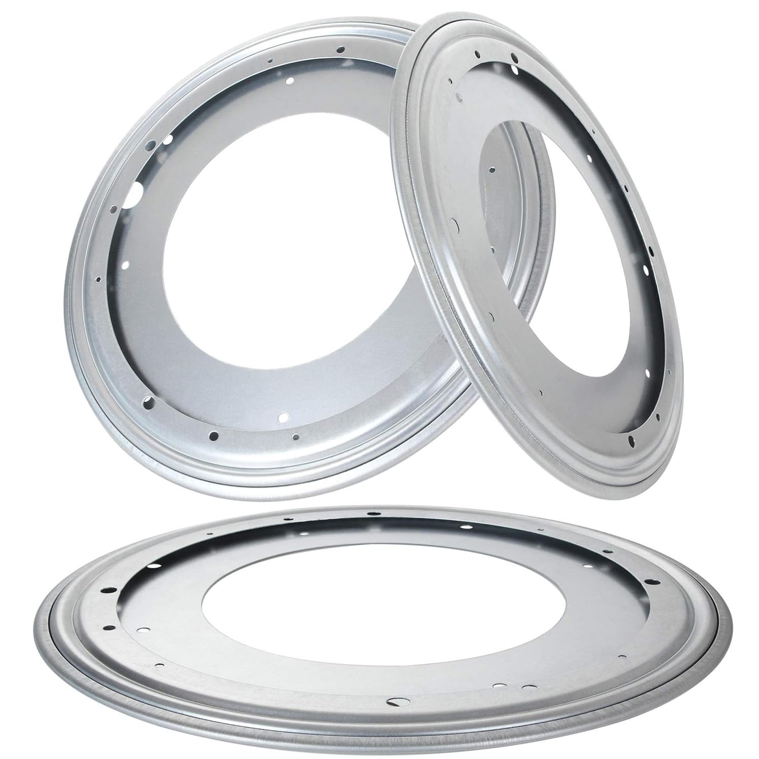 RHBLME 2 Pack 9 Inch Lazy Susan Hardware, 360° Rotating Bearing Plate 5/16" Thick, 750lbs Heavy Duty Lazy Susan Turntable Swivel Base for Rotating Table, Kitchen Cabinet, Serving Tray