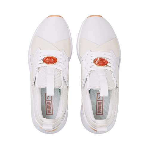 Puma Women's Muse X5 Sneaker, White-Peach Pink-Pristine, 8