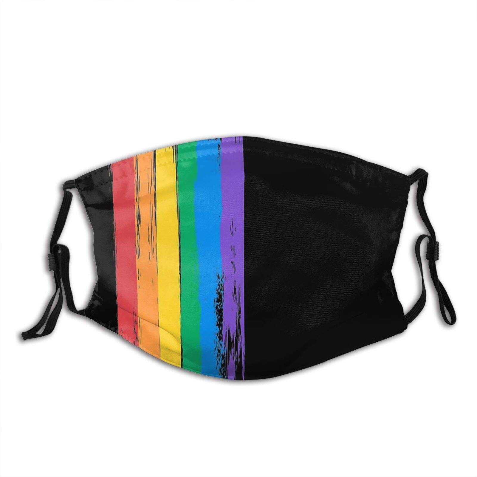 Pride Flag Lgbt Face Mask Unisex Balaclava Mouth Cover With Filter Windproof Dustproof Adjustable