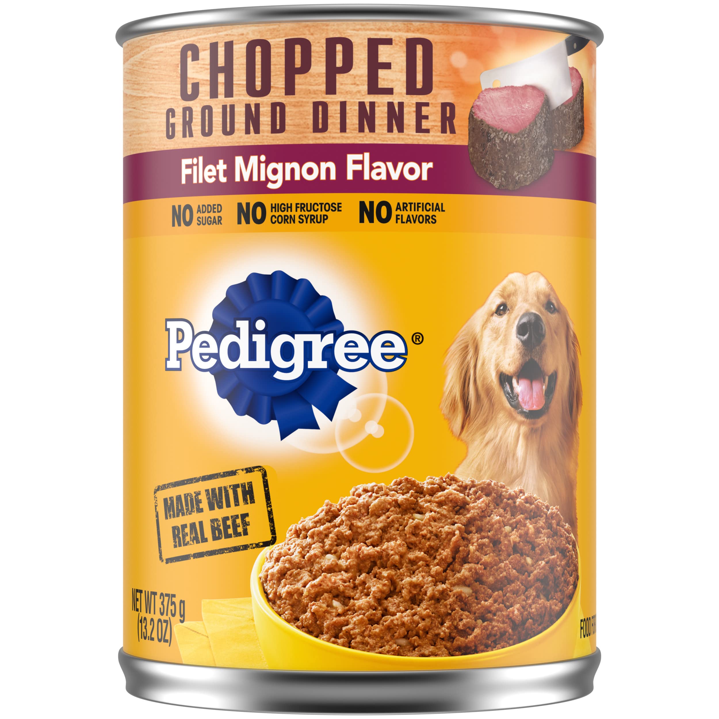 Pedigree Chopped Ground Dinner Dog Food - Filet Mignon - 13.2oz - 12pk - Filet Mignon - 13.2 oz