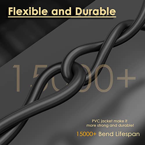 Sovvid 6 Inch 6 Pack Guitar Patch Cables, Black Guitar Pedal Cable Effect Cable Cord, 1/4" inch TS Guitar Patch Cable Right Angle