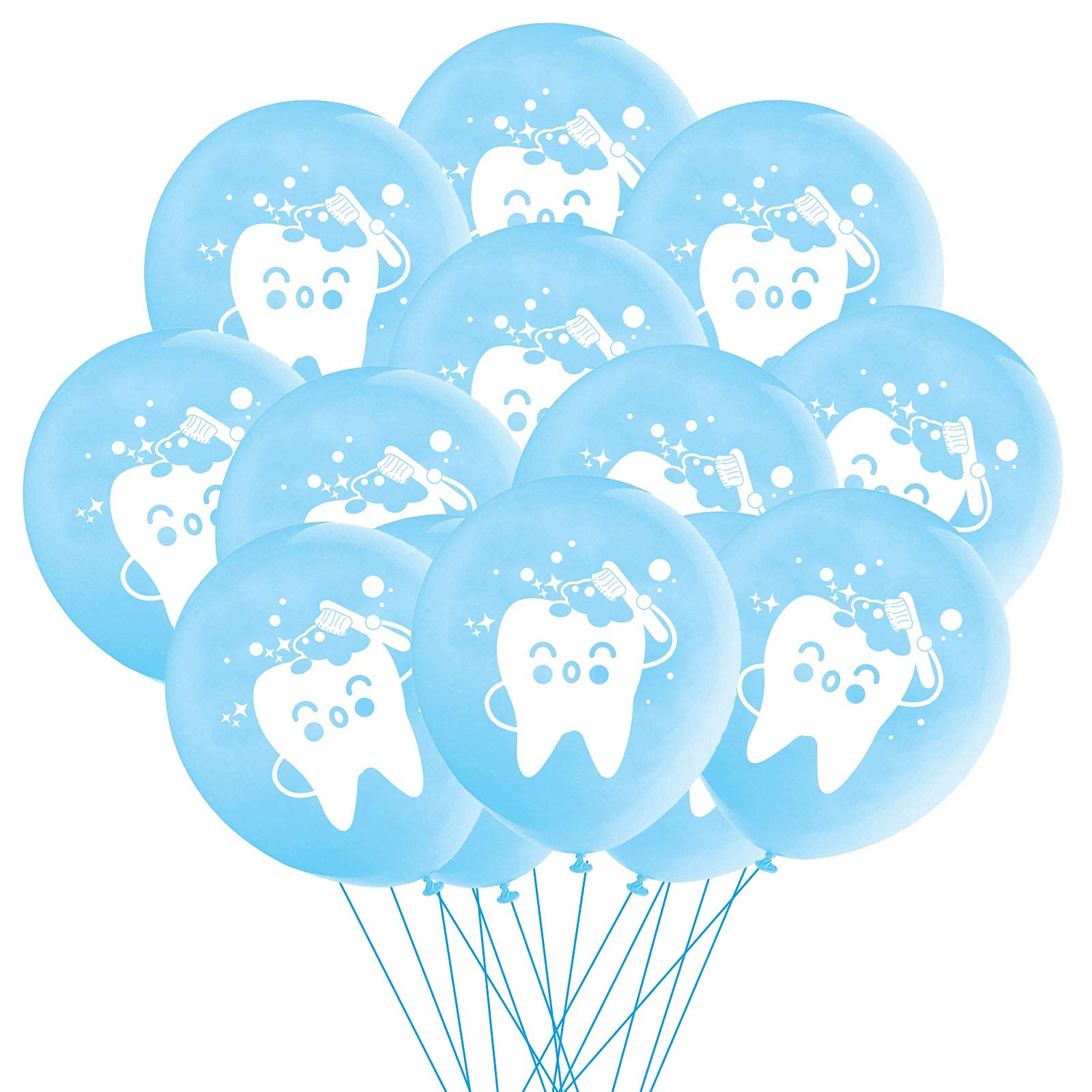 Oringaga 50PCS Tooth Party Balloons - Teeth Themed Birthday Baby Shower Party Decorations Supplies Decor Balloon