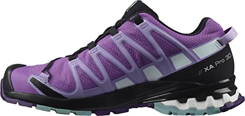 Salomon XA PRO 3D v8 Gore-TEX Trail Running Shoes for Women, Royal Lilac/Lavender/Slate, 10