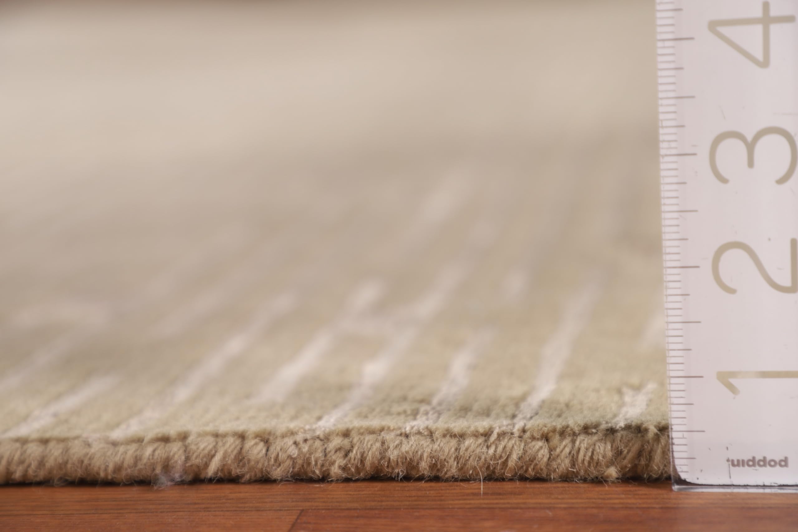 Modern Collection 9 x 12 Abstract Area Rug, All-Over/Stripe Wool Carpet for Home Décor, Living Room, Dining Room, and Bedroom