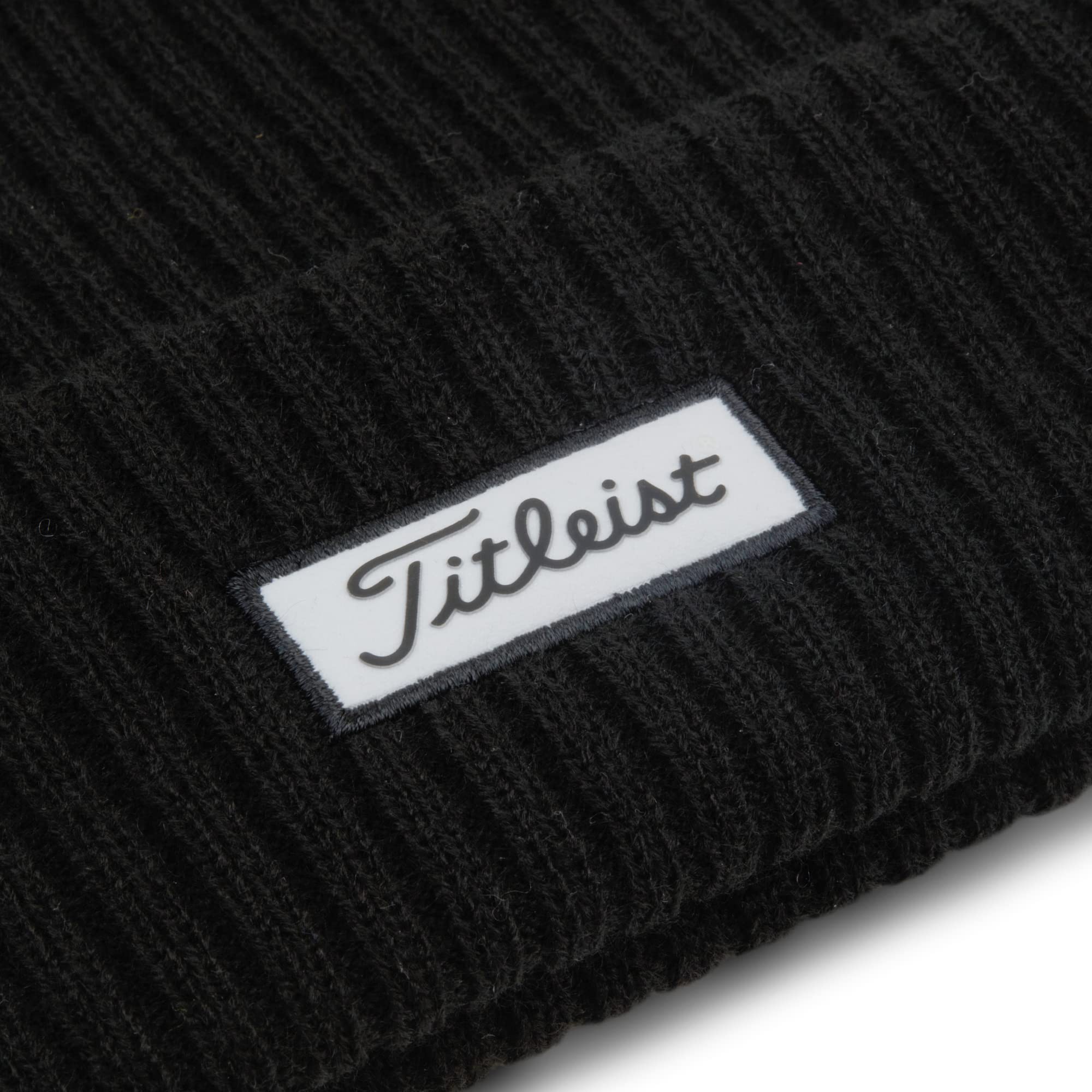 Titleist Men's Standard Knit Hat, Black/White, OSFM