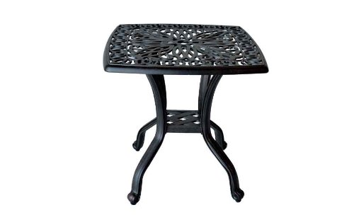 PatioLand Elizabeth Outdoor Patio 5pc Adjustable Club Chairs Cast Aluminum - Antique Bronze (Olefin Walnut Cushion)