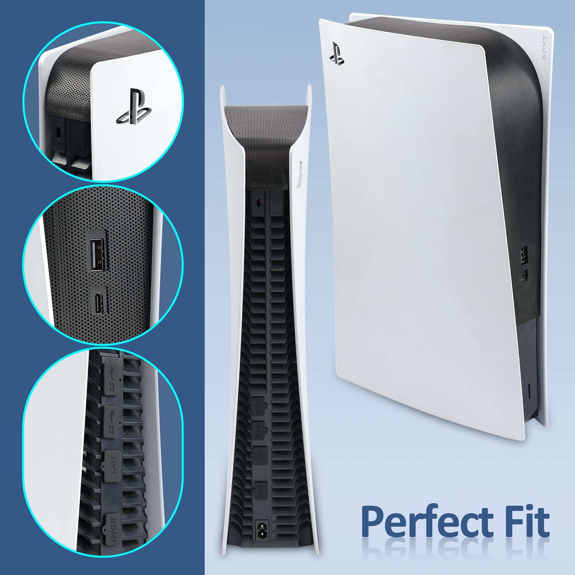 Wabracket Dust-proof kit for xbox series s, with Console Dust Protection Cover , 3pcs Dust Filter, 8 dust-proof silicone plugs . Detachable Dust Kits for Xbox series s (1pack)