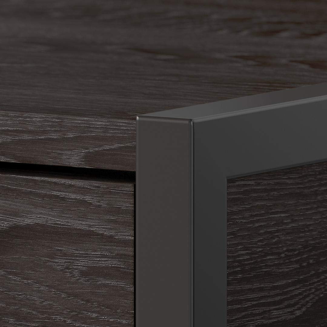 Office by Kathy Ireland Atria 2 Drawer Lateral File Cabinet in Charcoal Gray