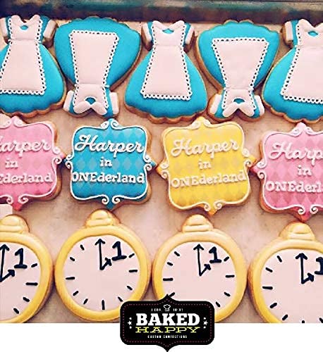 Wonderland Cookie Cutter 12 Piece Set from The Cookie Cutter Shop - Mad Hatter Hat, Cheshire Cat, Queen's Crown, Drink Me Bottle Cookie Cutters β Tin Plated Steel Cookie Cutters