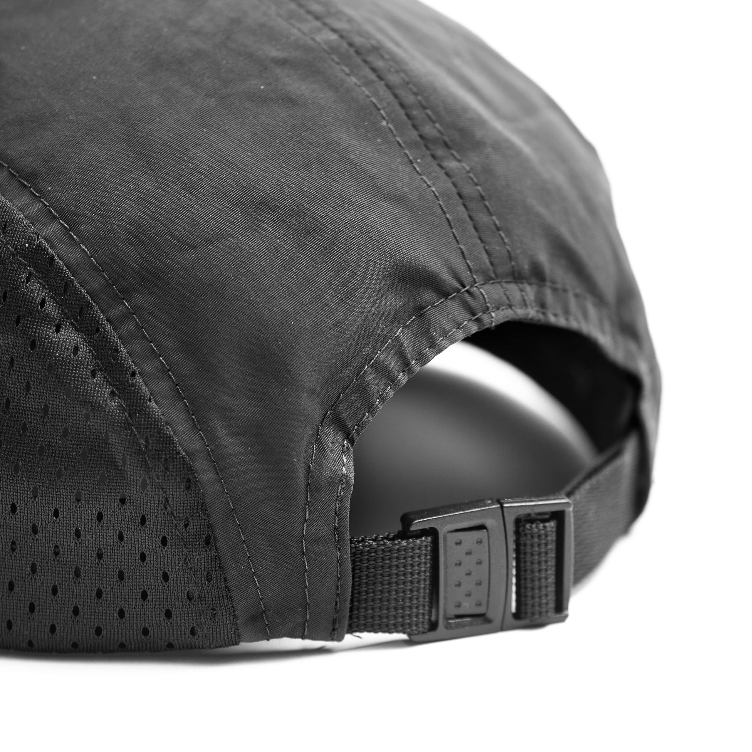 Tillak Wallowa Trail Hat, a Lightweight Nylon and Stretch Mesh 5 Panel Cap (Black)