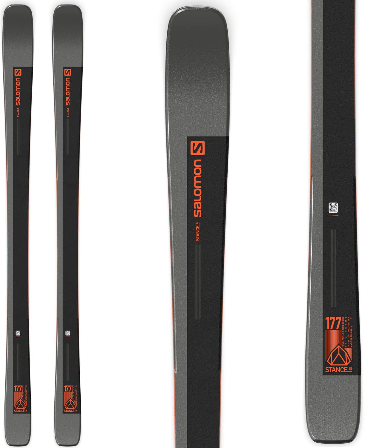 Salomon Stance 84 Mens Skis Grey/Red/Black 177