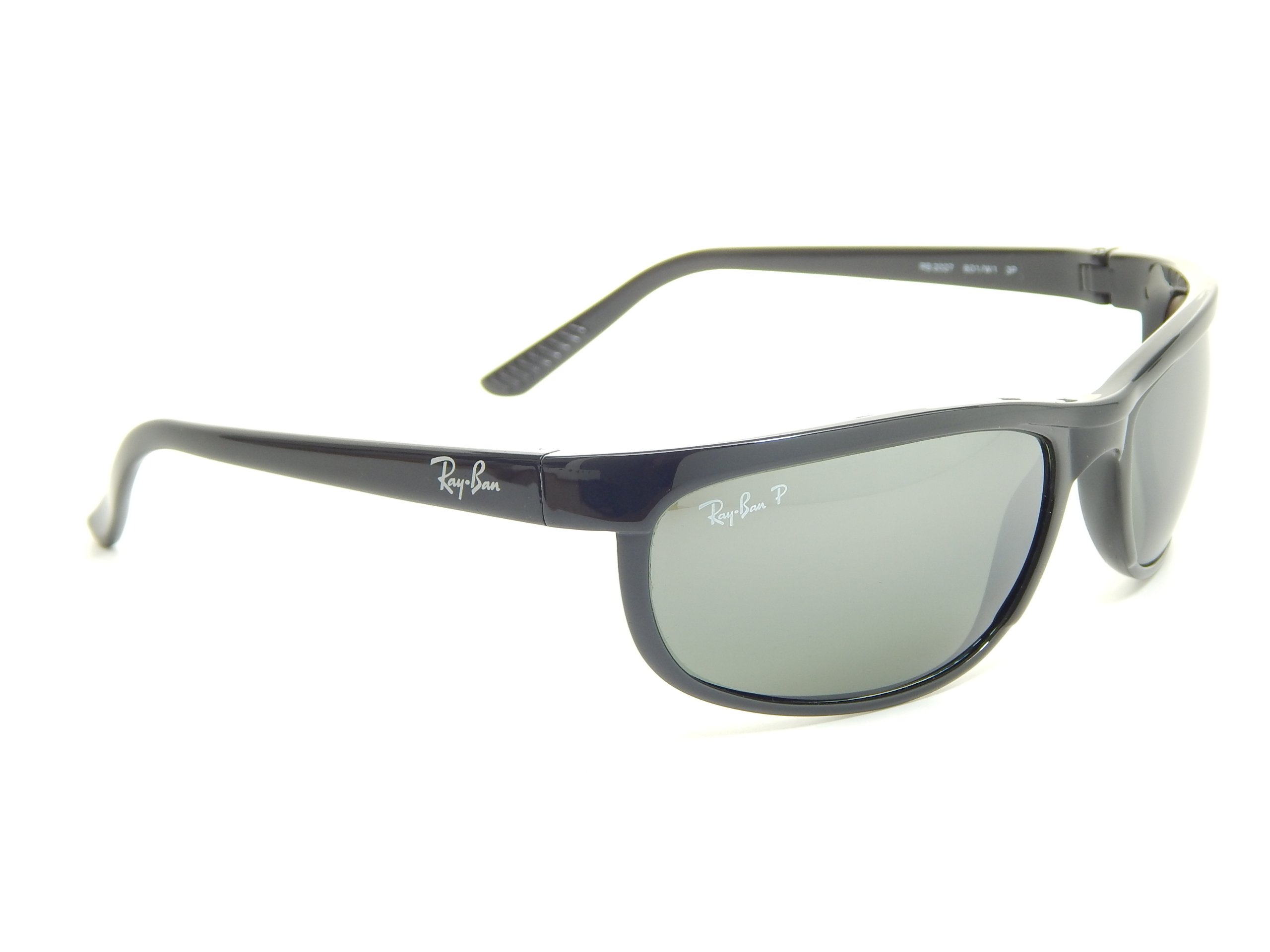 New Ray Ban Polarized Predator 2 RB2027 601/W1 Black/Gray Polarized 62mm Sunglasses