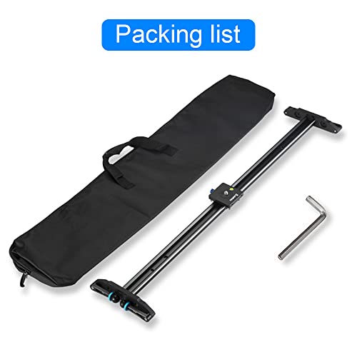 Sutefoto 47''/120cm Portable Camera Slider Rail Track for Video Movie Photography DSLR Cameras, Phone, Action Camera, Max Support 8kg/17.63 lbs Loading