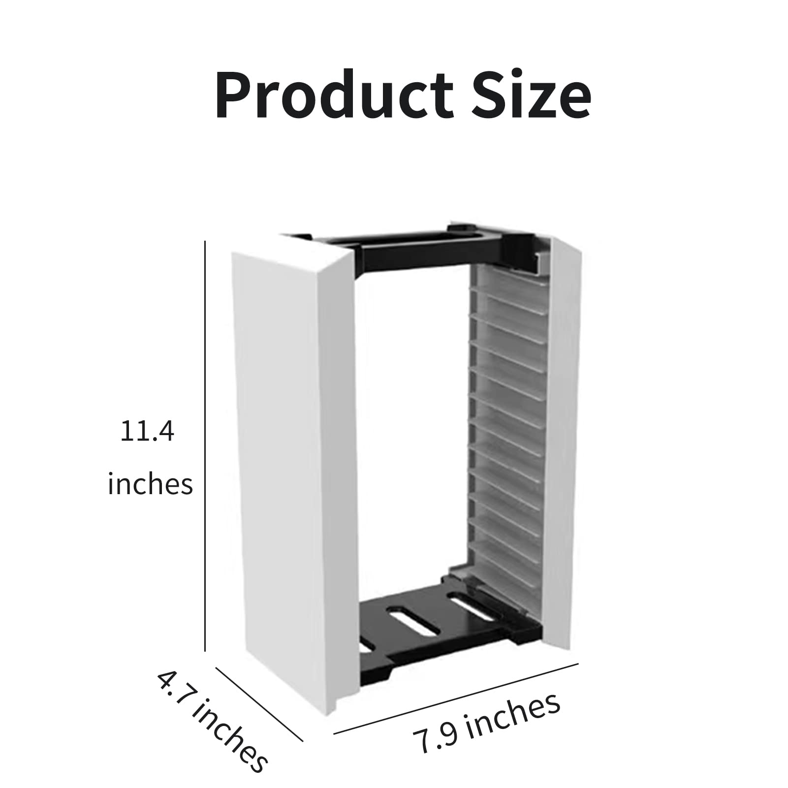 Video Game Storage Tower Game Holder Game Disk Rack Stores 12 Game or Blu-Ray Discs for Nintendo Switch PS5 Playstation 4 Xbox Movies Small Game Holder