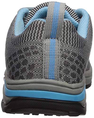 Propét Women's Petra Hiking Shoe, Light Grey/Light Blue, 6.5 Medium