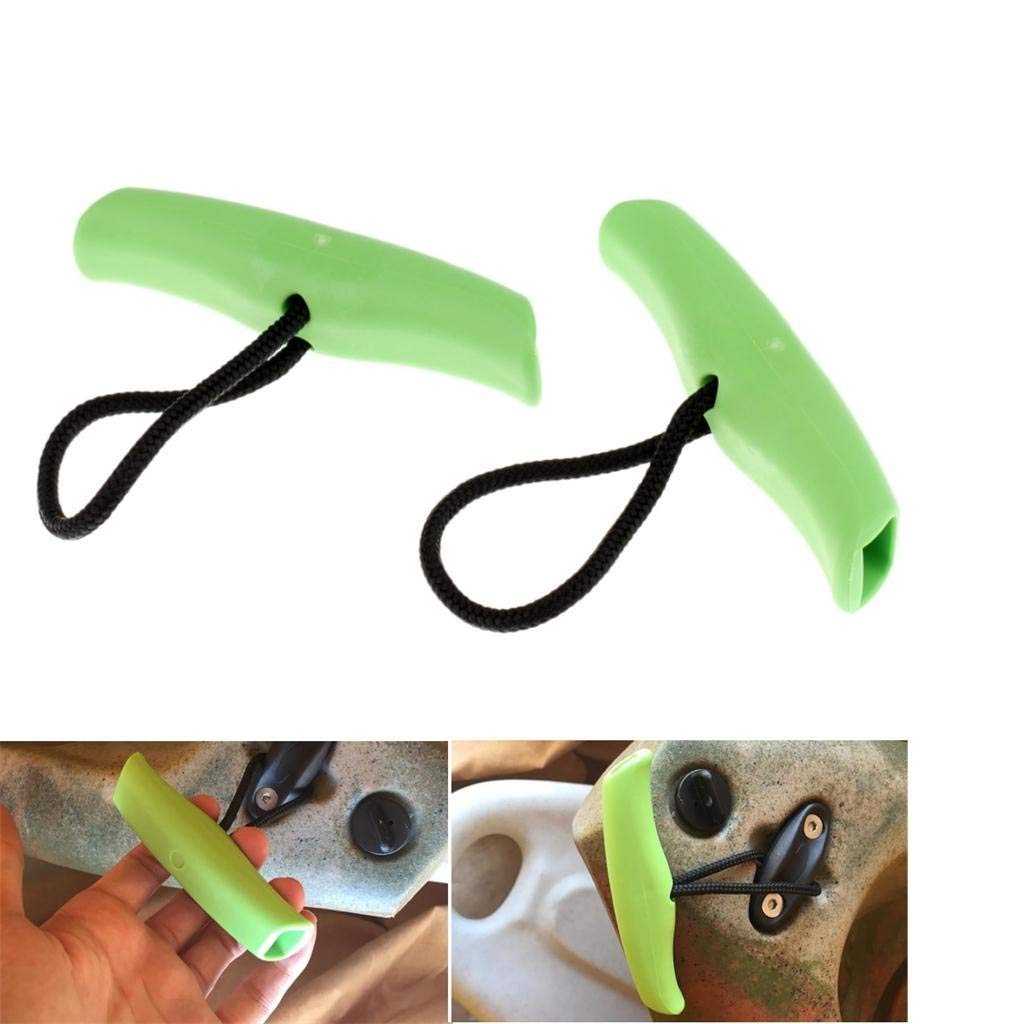 Qfauto Green Kayak Canoe Toggle Handle with Cord Carry Strong Nylon T-Handle Suit for Kayak Boat Replacement Gear Accessories (4)