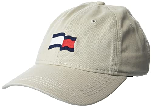 Tommy Hilfiger Men's Waving Flag Baseball Cap Stone