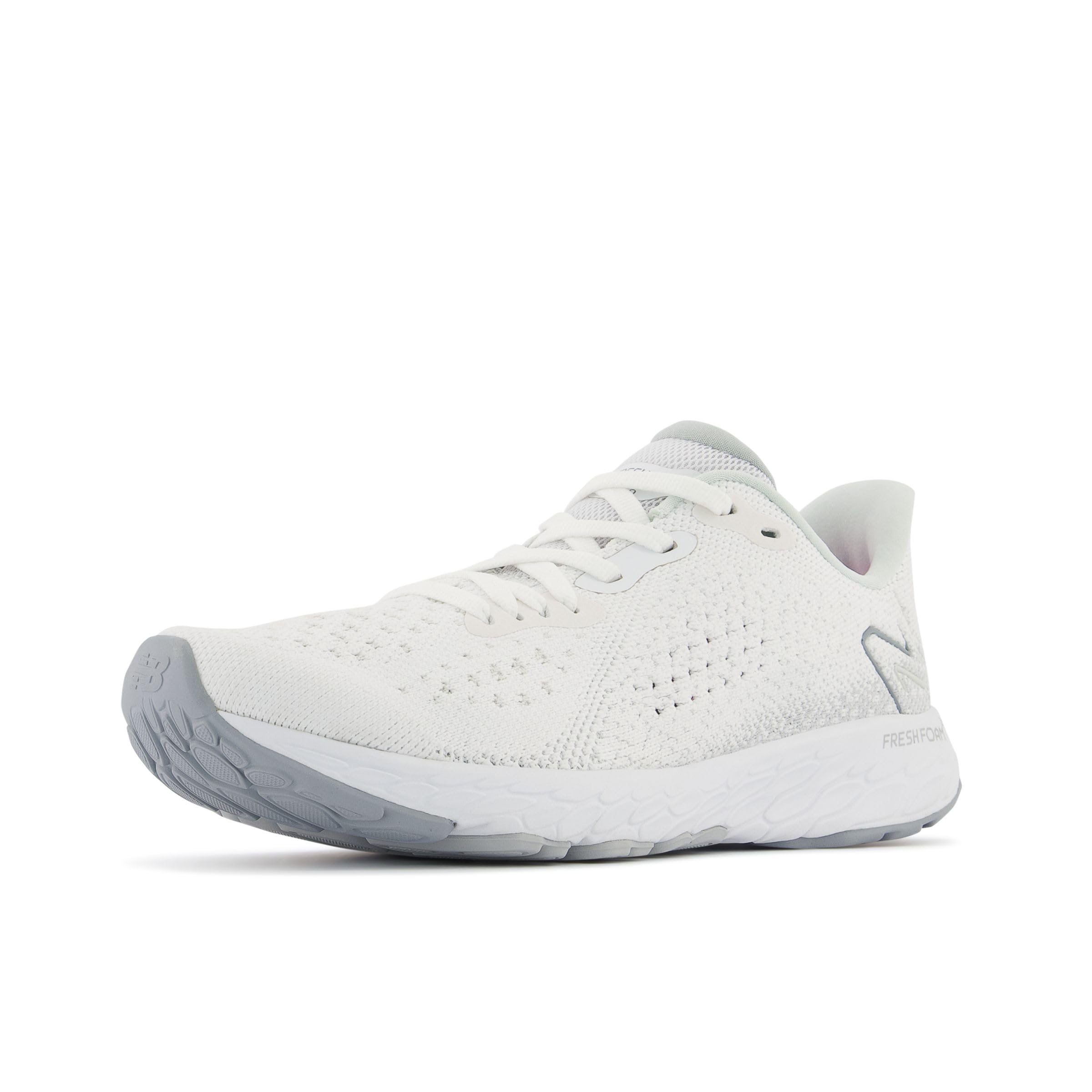 New Balance Women's Fresh Foam X Tempo V2 Running Shoe, White/Grey, 8 Wide