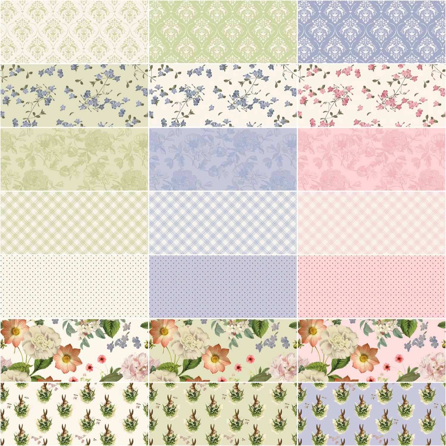My Mind's Eye Springtime 21 Fat Quarters Riley Blake Designs FQ-12810-21