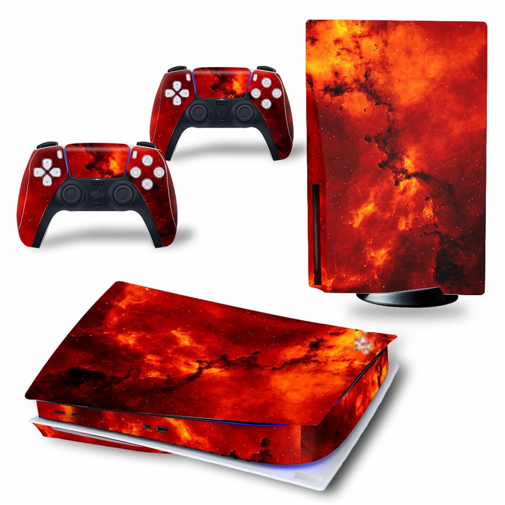 WREXIL LEEWEE for PS5 Skin Disc Edition & Digital Edition Console and Controller Vinyl Cover Skins Wraps Scratch Resistant, Compatible with for PS5 184401 No Foaming (Size : Disc Version)