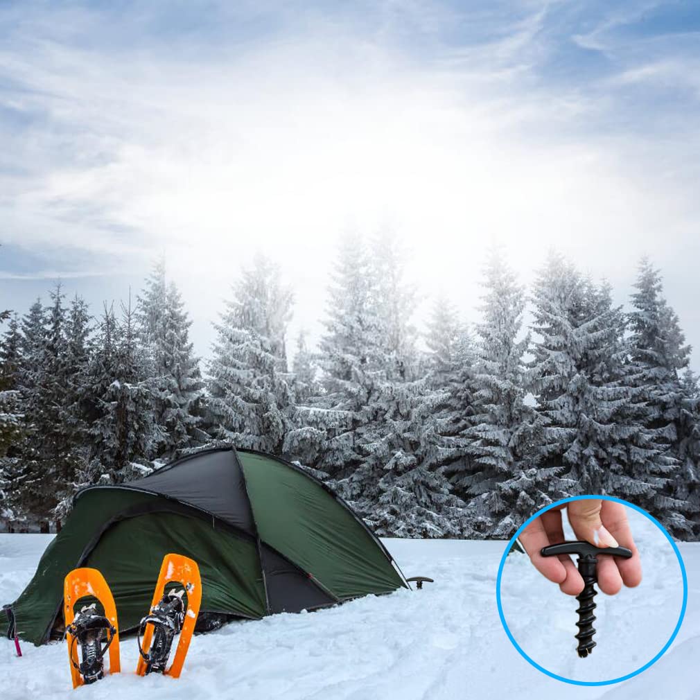 Tent Stakes 10 Pack - 5.7 Inch Heavy Duty Beach Spiral Plastic Tent Stake for Outdoor Camping Stakes Canopy Tarp & Hiking