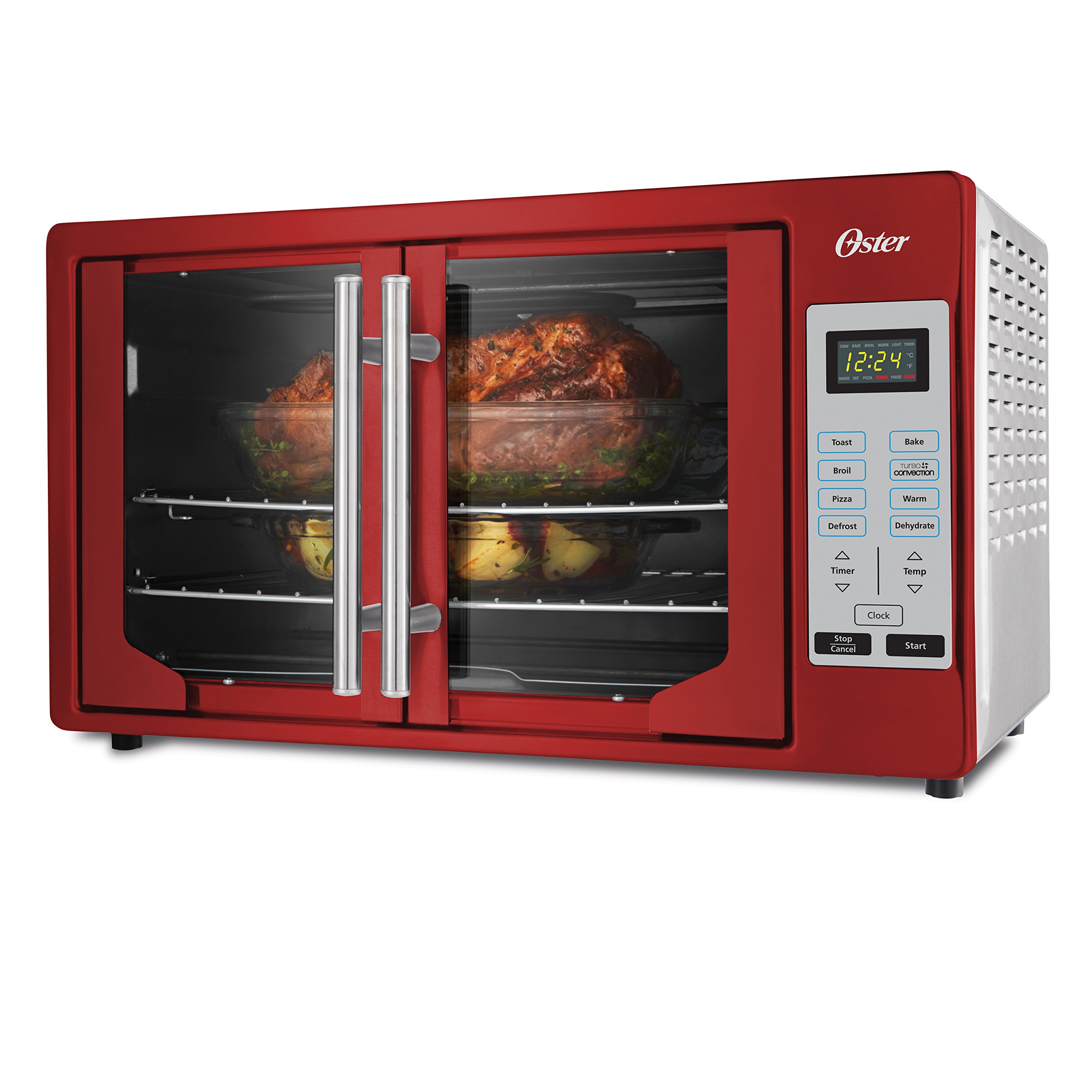 Oster French Door Toaster Oven, Extra Large, Red