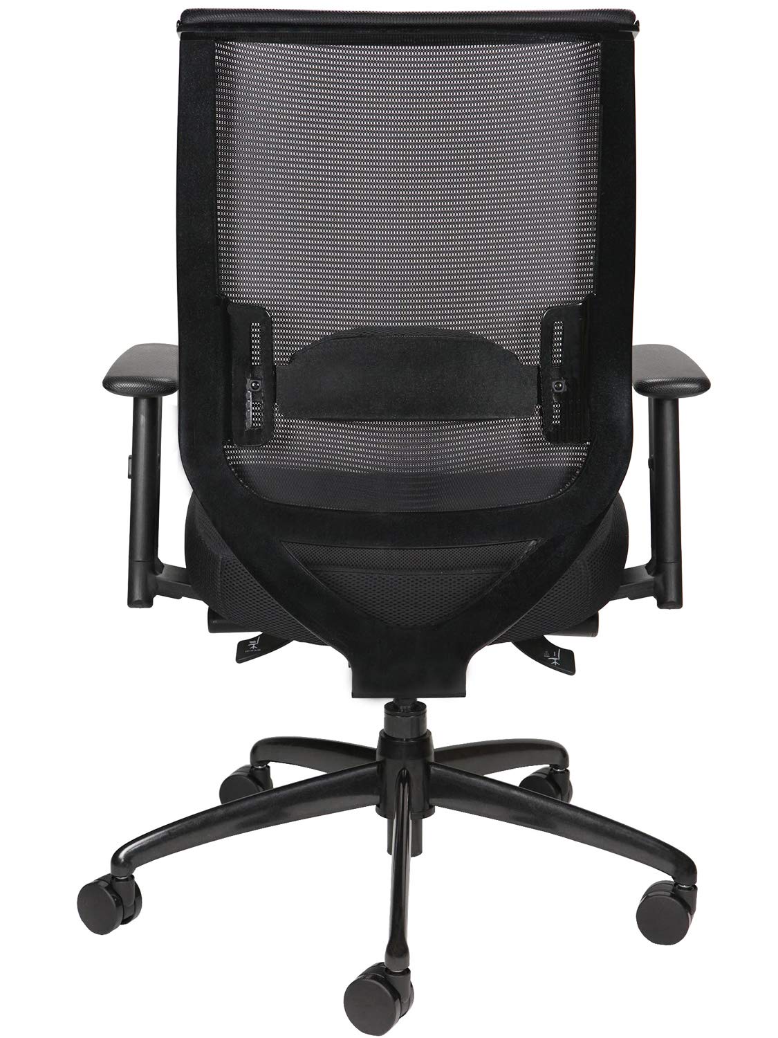 Oak Hollow Furniture Reina Series Office Chair Ergonomic Executive Computer Chair with Breathable Fabric Seat Cushion and Mesh Back, Adjustable and Comfortable, Lumbar Support, Swivel and Tilt