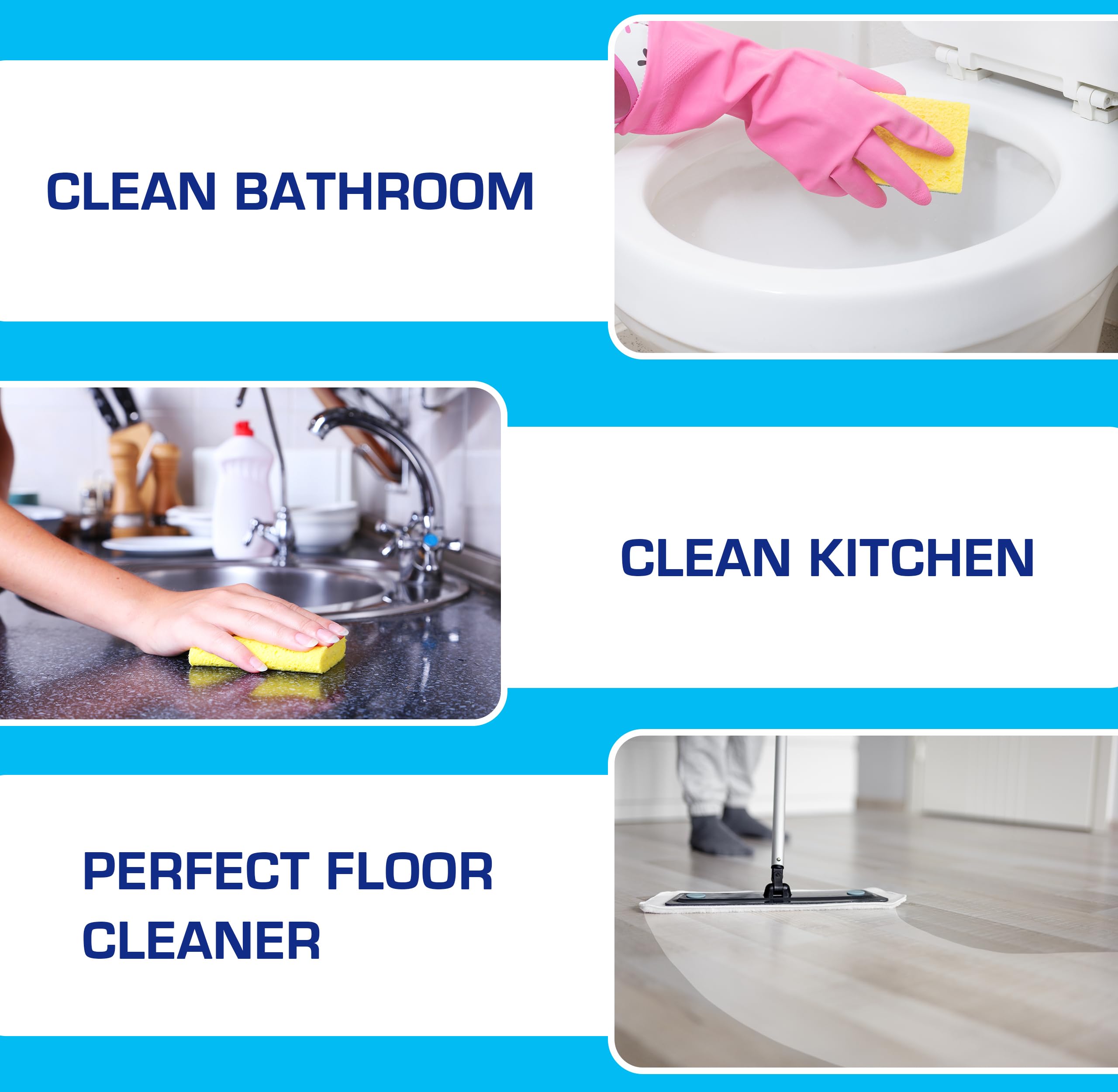 Mr Clean Multi Purpose Meadows Rain Liquid Cleaner Professional Household Non-Toxic Hardwood Floor Cleaner, 64 Ounce, New and Improved 2X Concentrated Solution, with NOIS Tissue Pack