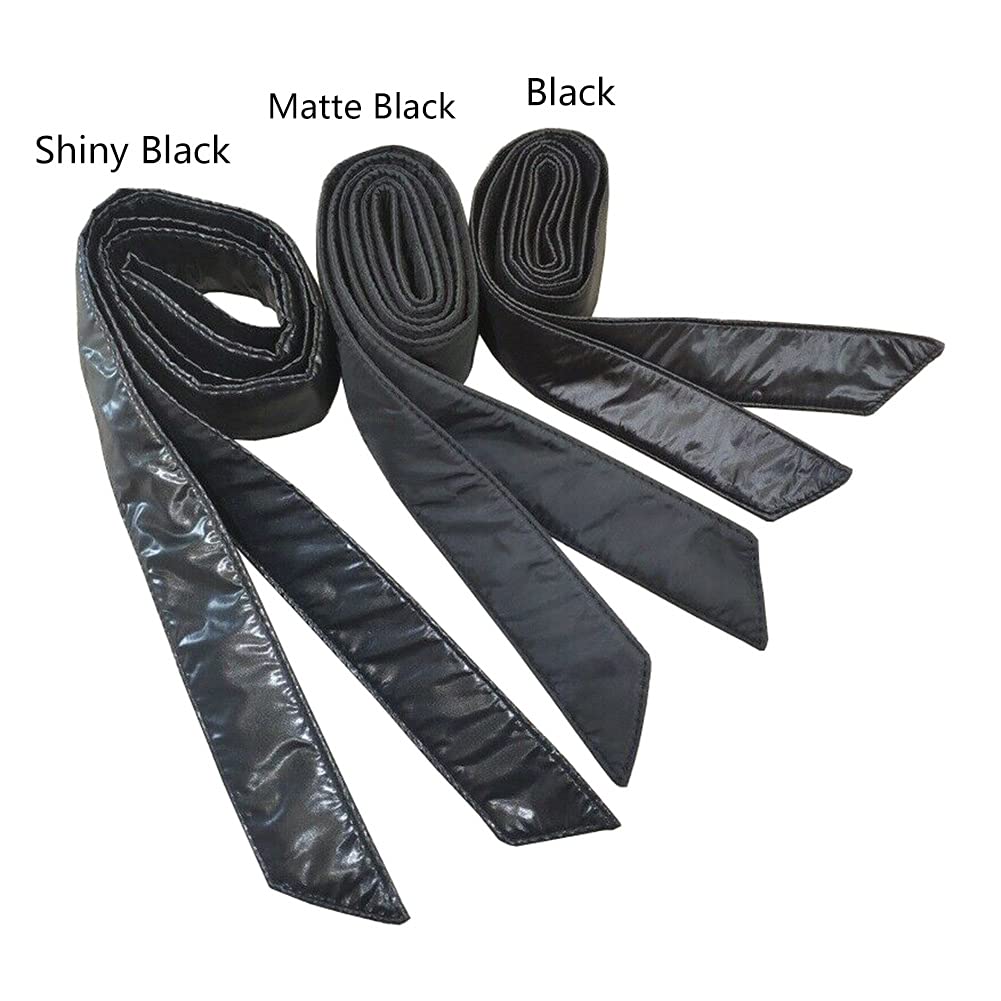 Tong Gu 1X Women Cotton Puffer Ribbon Sash Belt Waistband for Down Coat (Matte Black)