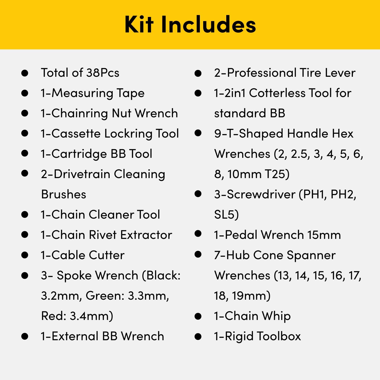 QuietKat Advanced Tool Kit, Featuring 38 E-Bike Tools
