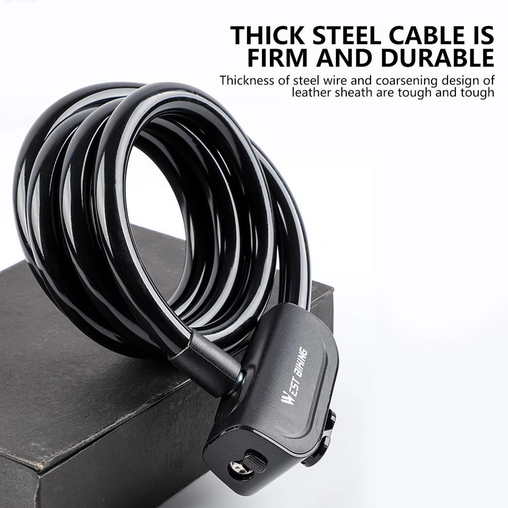 Zerlibeaful Bicycle Anti- Leg Lock Strong High Bicycle Lock Security Str Keys Folding 3 Bike Accessories Phone Holder Bicycle (Black, One Size)